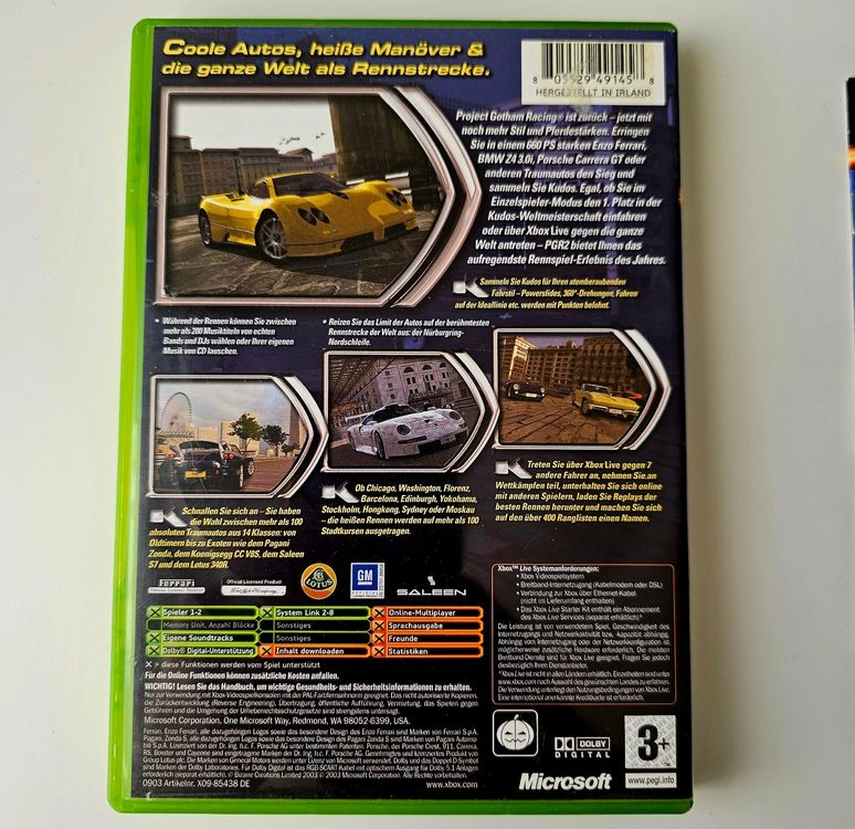 PGR Project Gotham Racing 2 (XBOX Classic) (Gebraucht) in Holziken für ...