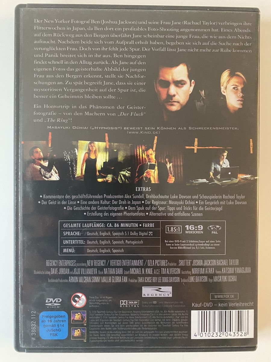 Shutter - Sie sehen dich (Extended Version) Horror DVD (Gebraucht) in ...
