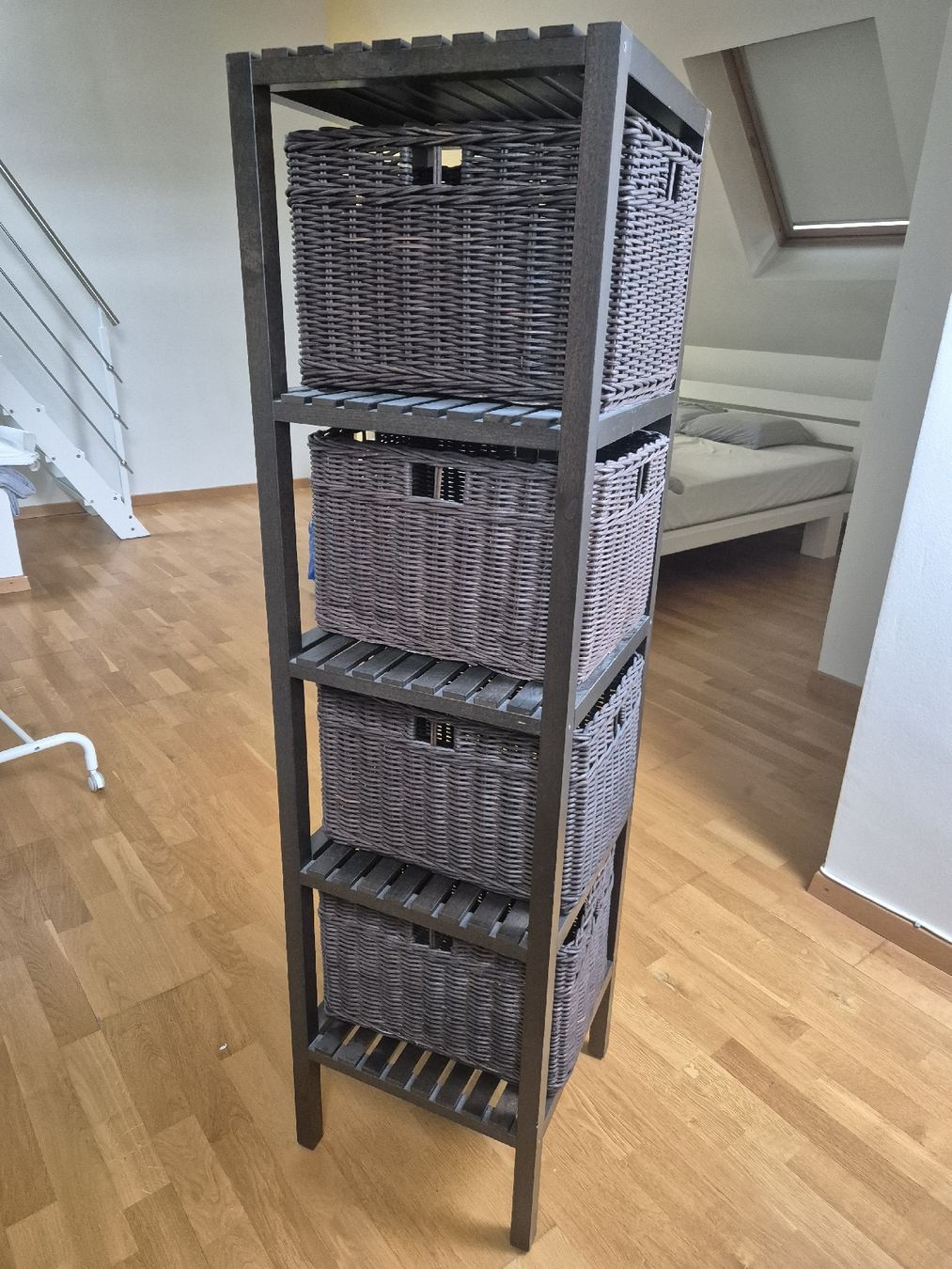 Regal IKEA Muskan mit 4 passenden Weidenkoerben (Gebraucht) in Zürich ...