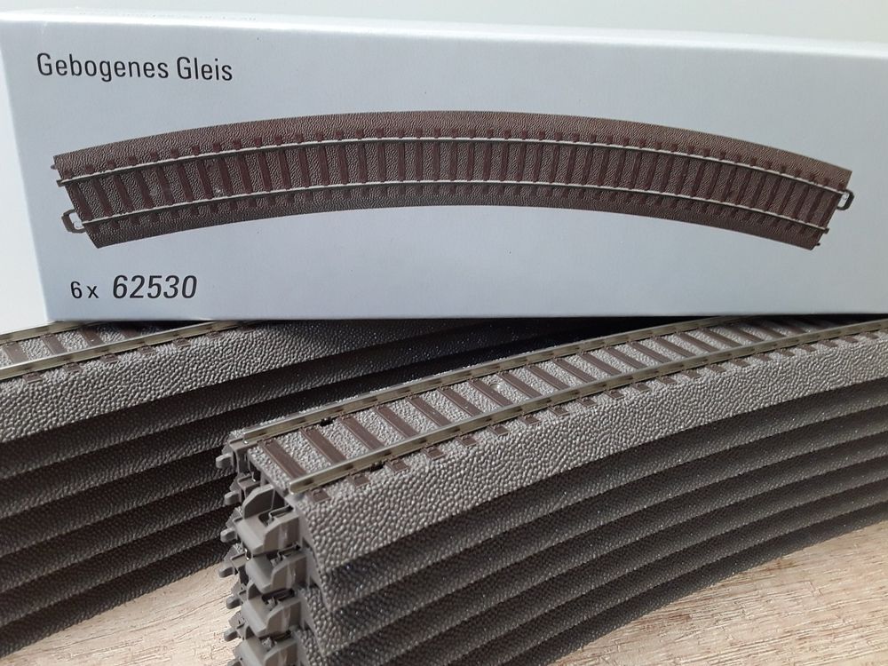 Trix C Gleis 62530 _ gebogenes Gleis 7 Stück _ ohne OVP _ H0 (Gebraucht ...