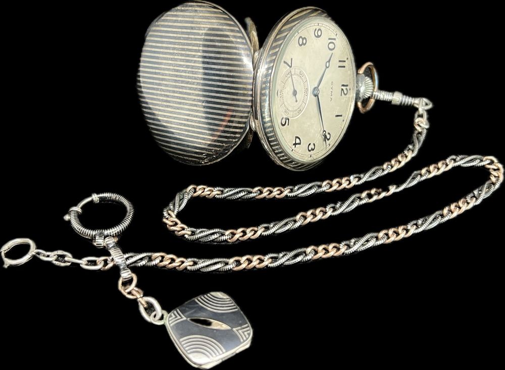 Cyma-Taschenuhr Art Déco mit Uhr-Kette, 800er Tula-Silber (Gebraucht) in Chur für CHF 71 – mit ...