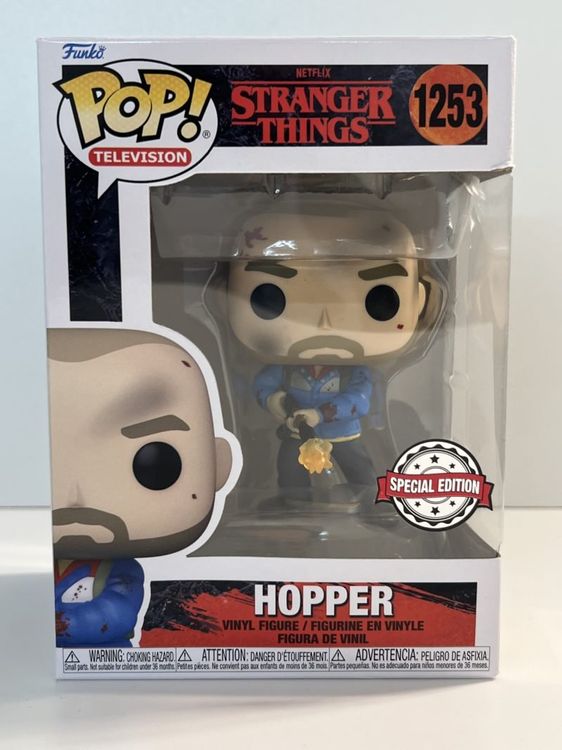 Funko POP! Television Stranger Things Hopper w/ Flamethrower (Neu und ...