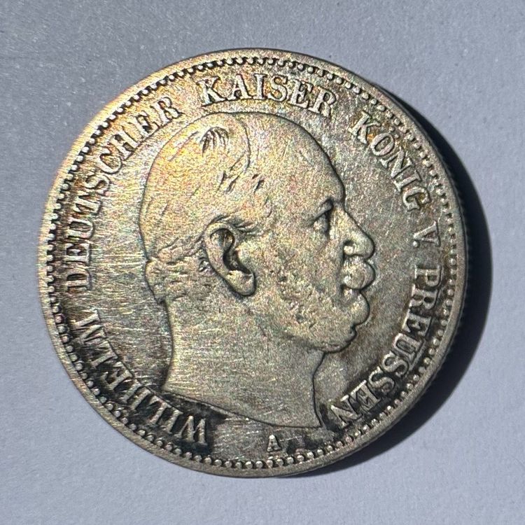 Deutsches Reich - Wilhelm 1877 A - Zwei Mark - Münze (Gebraucht) in ...