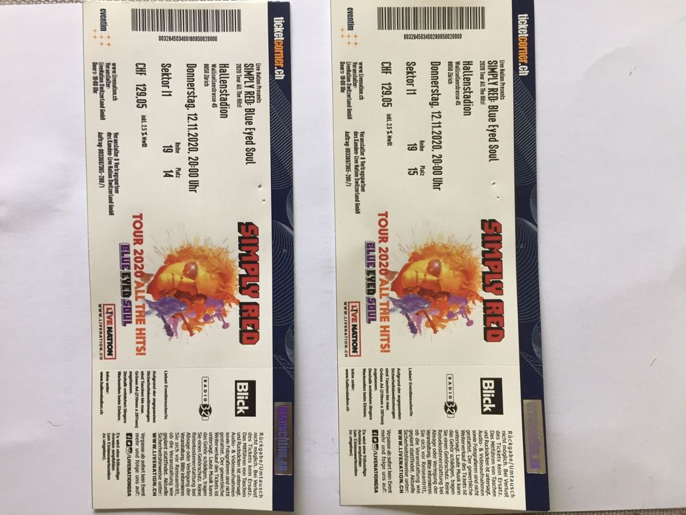 Simply Red Tickets (Neu und originalverpackt) in Aarau für CHF 196 ...