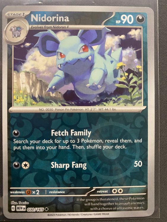 Nidorina 30/165 Reverse Holo (Mew 151) (Gebraucht) in Uster für CHF 1 ...