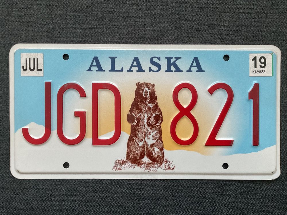 🇺🇸🇺🇸 USA ALASKA Nummernschild # STANDING BEAR 🇺🇸🇺🇸 (Gebraucht) in ...
