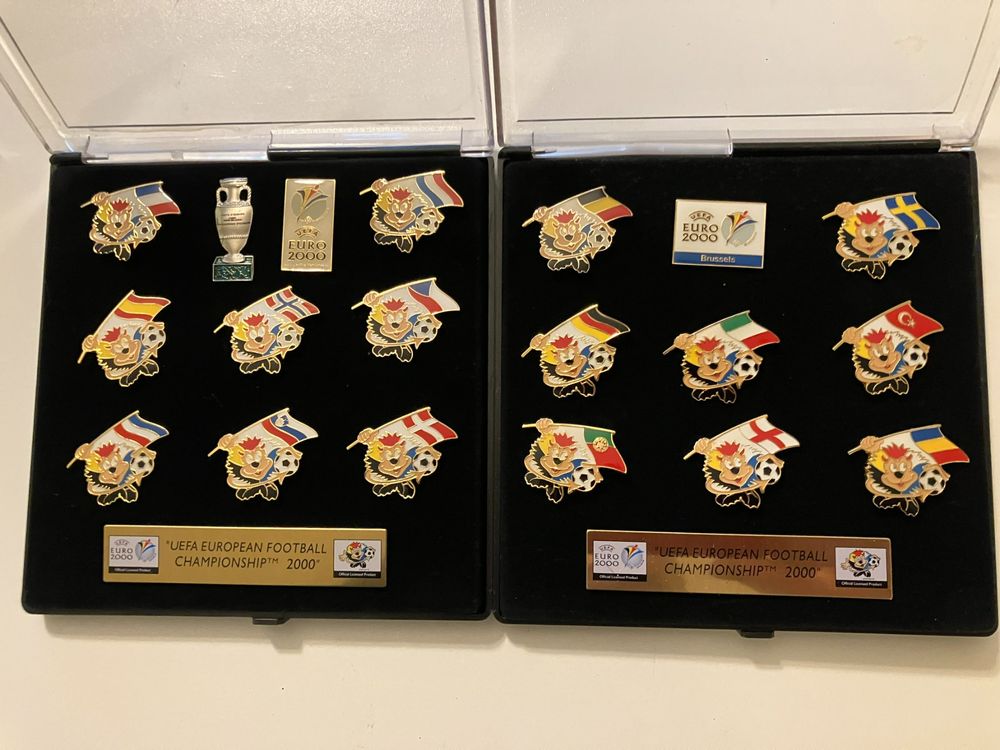 19 x EURO 2000 Pins Fussball EM Anstecker Sammlung UEFA | Kaufen auf ...