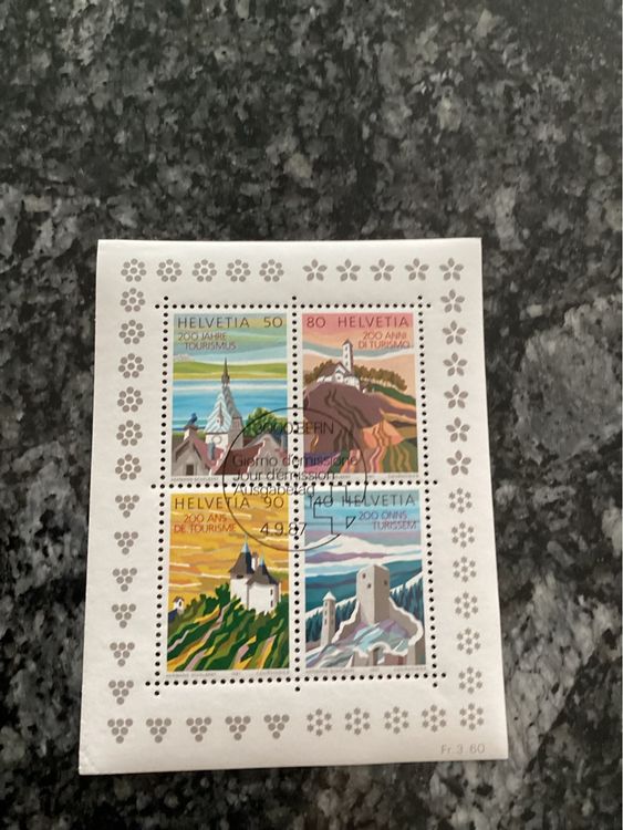 CH Block 200 Jahre Tourismus 1987 gest.+gum. (Gebraucht) in ...