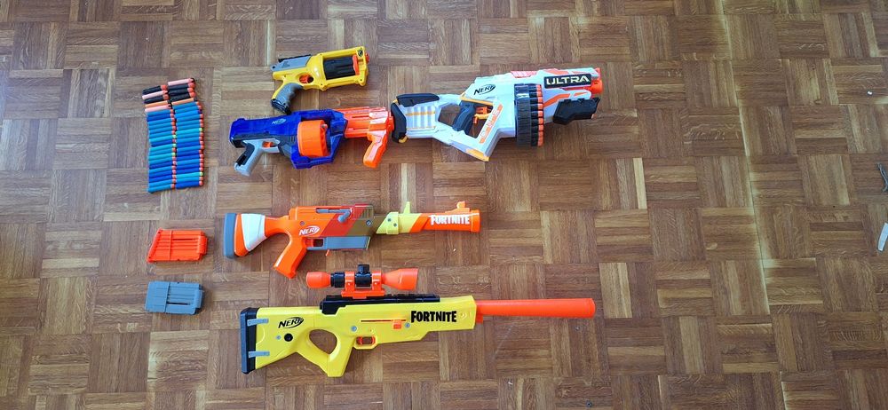 5 X Nerf Guns/Sniper/Fortnight (Gebraucht) in Winterthur für CHF 100 – nur Abholung auf Ricardo ...