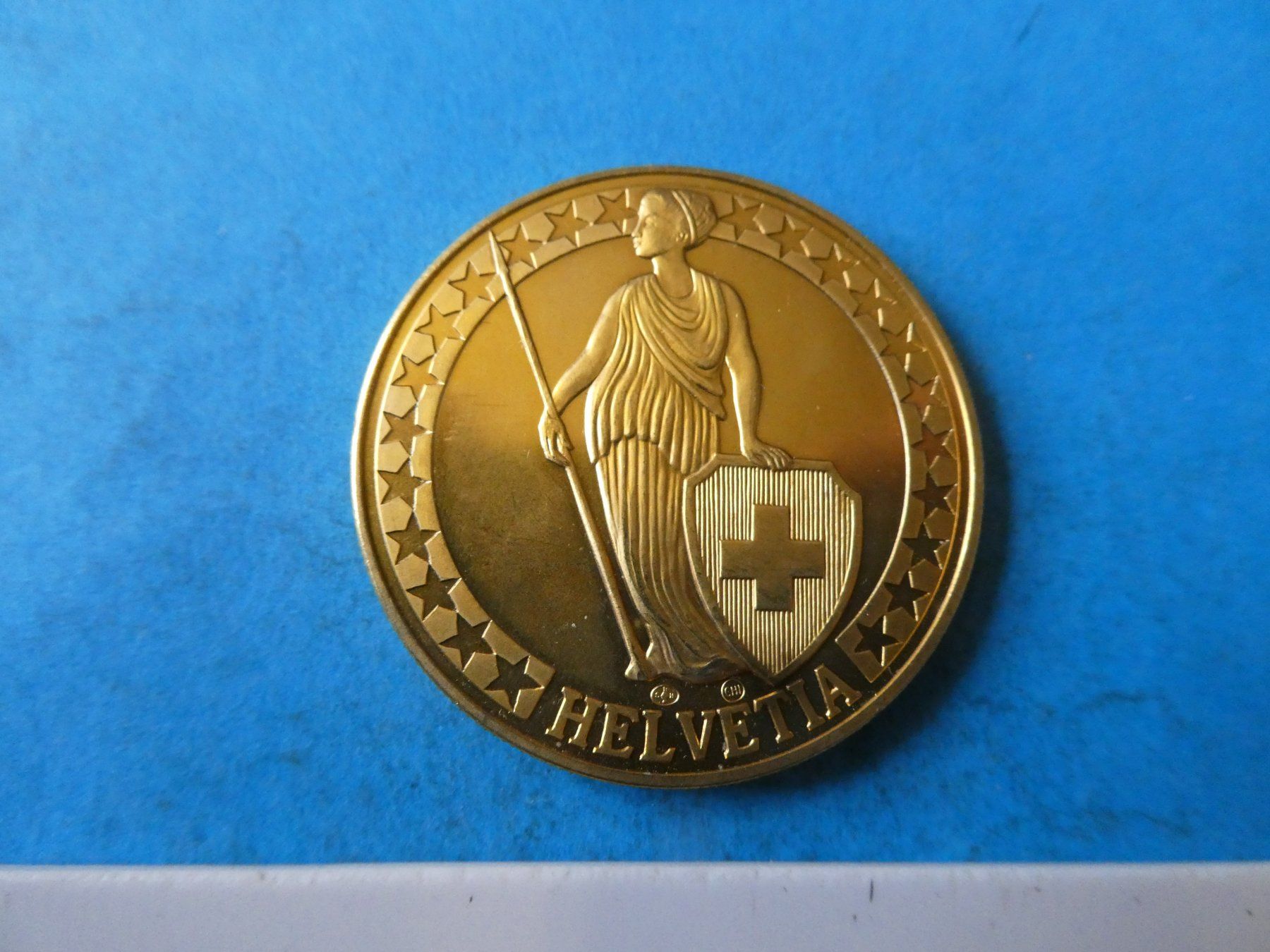 vergoldete Medaille 40 mm, Le Lac des Dix (Gebraucht) in Hinterforst ...