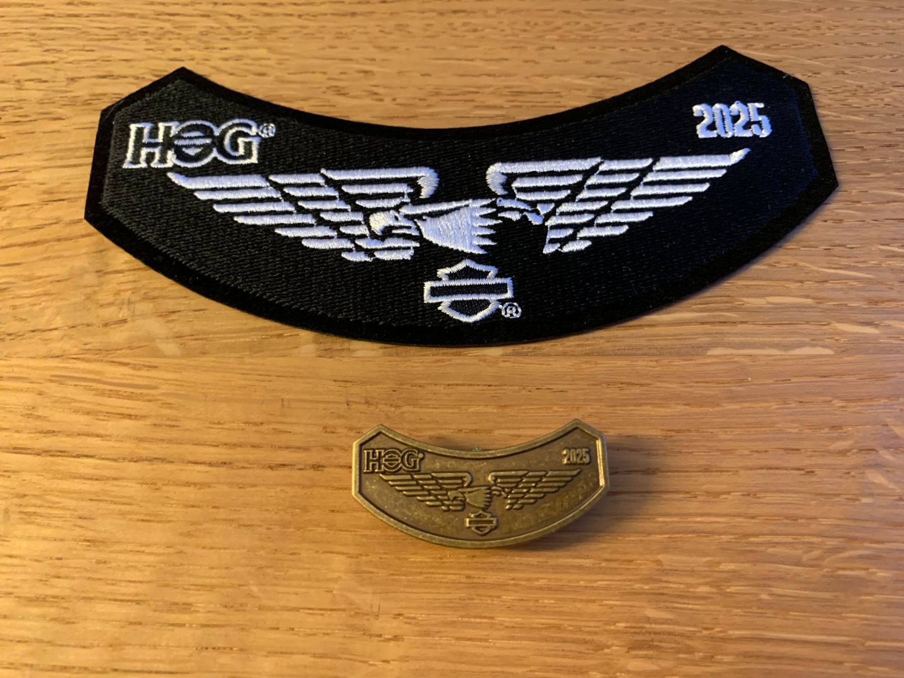 Harley Owners Group 2025 Patch mit Pin, Top Zustand (Neu und ...