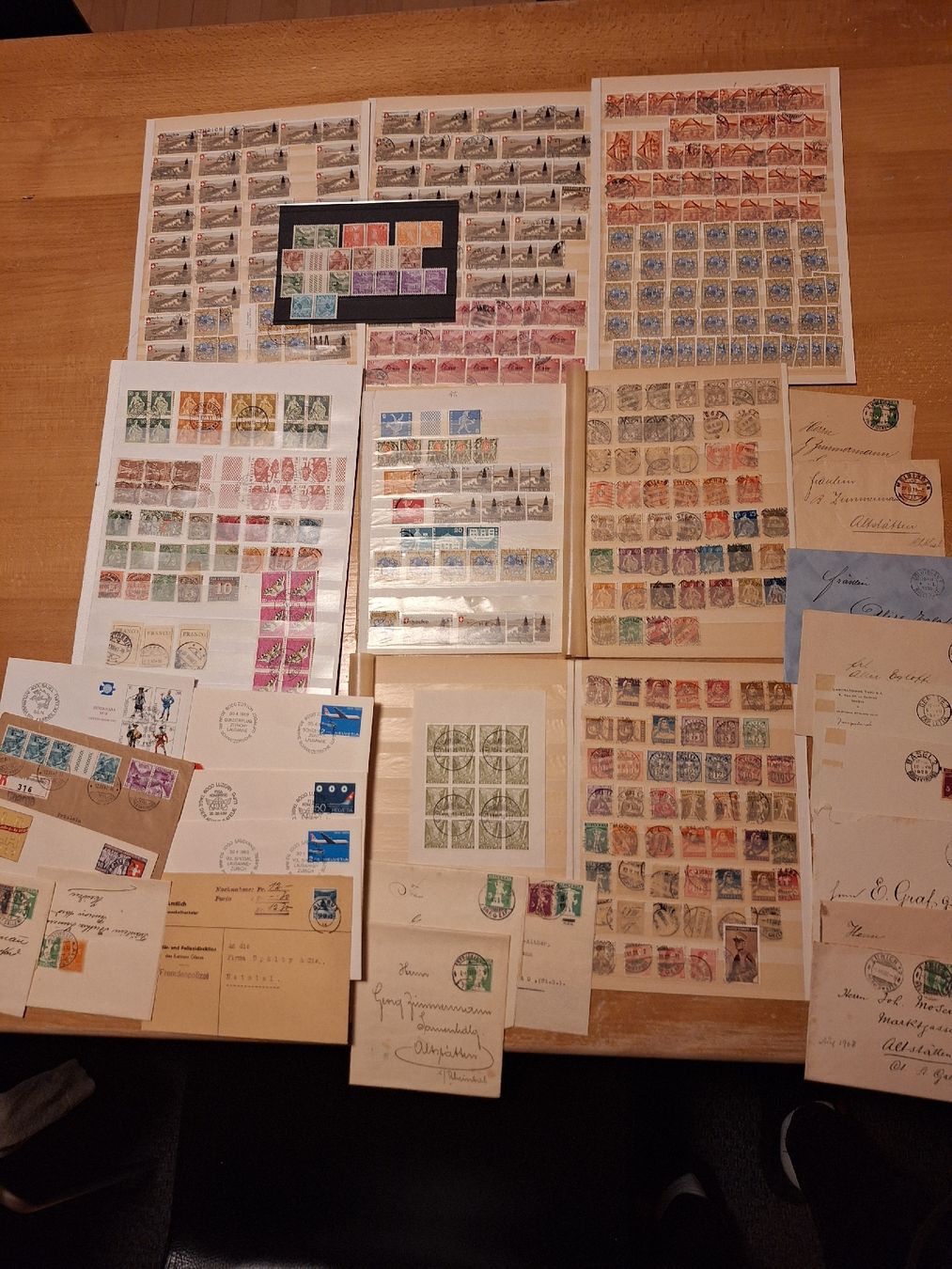 gewaltige Alte Briefmarken-Sammlung Schweiz, ab stehende 673 (Gebraucht ...