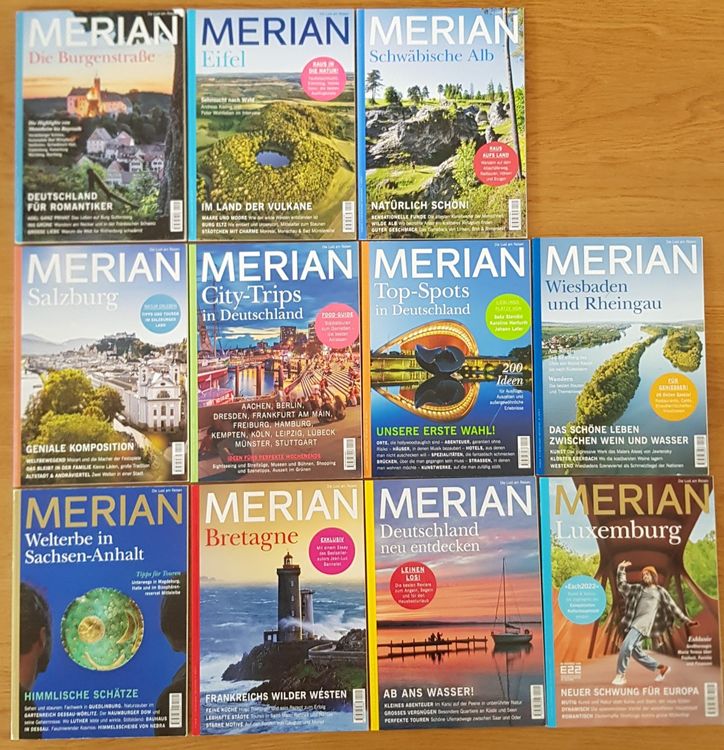 13 x Lust am Reisen mit 13 Merian-Ausgaben | Kaufen auf Ricardo