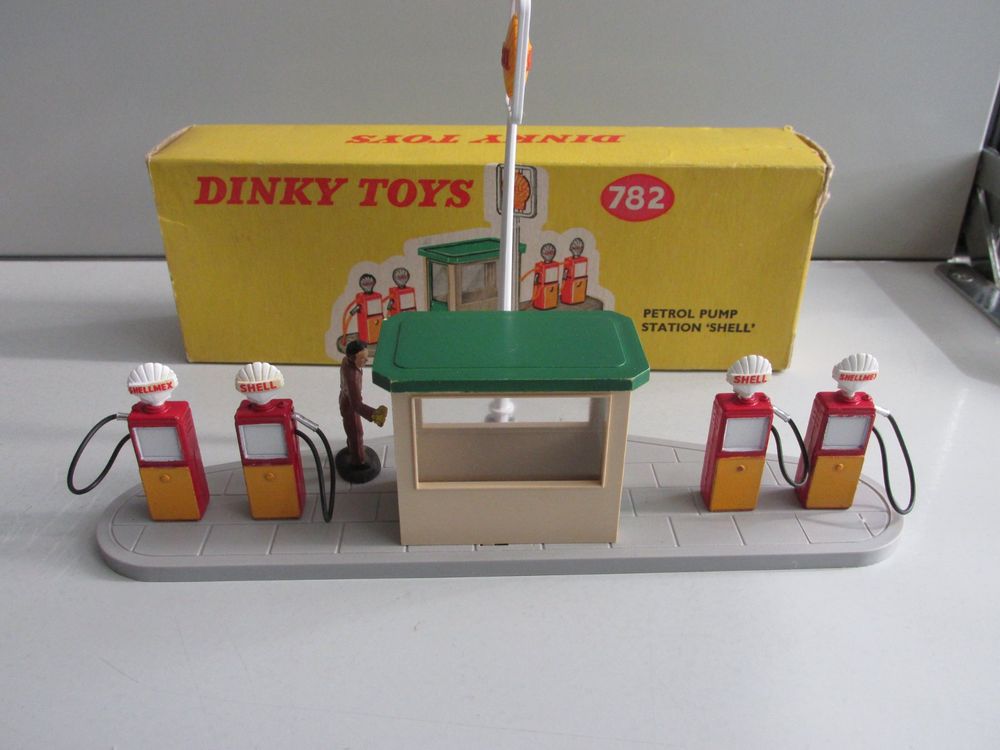 Petrol Pump Station " SHELL " Dinky Toys Nr. 782 orig. Box ! (Neu und ...