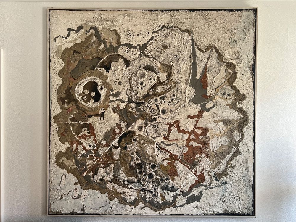 Grosses Gemälde Hans Bachmann (CH) 1960 "Mondlandschaft" (Gebraucht) in ...