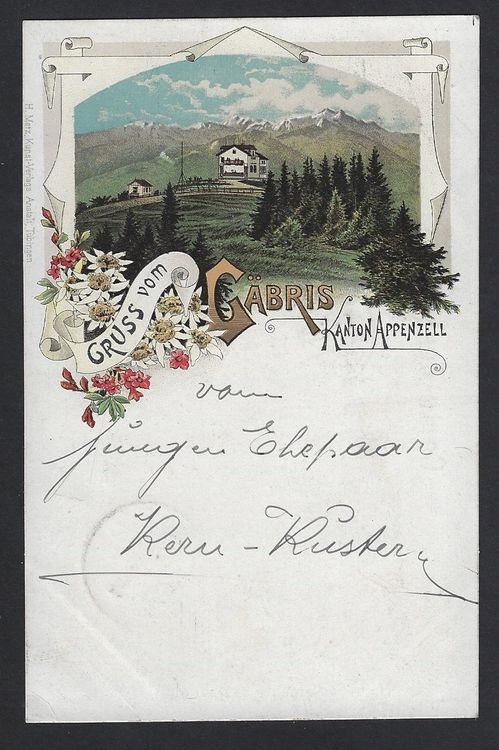 Gruss vom GÄBRIS 1897 !! Farb-Litho (Gebraucht) in Weinfelden für CHF 4 – mit Lieferung auf ...