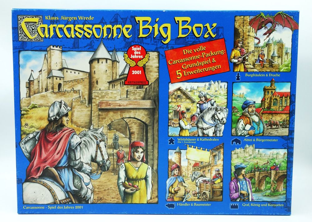 Carcassonne Big Box 2008, Grundspiel + 5 Erweiterungen | Kaufen auf Ricardo