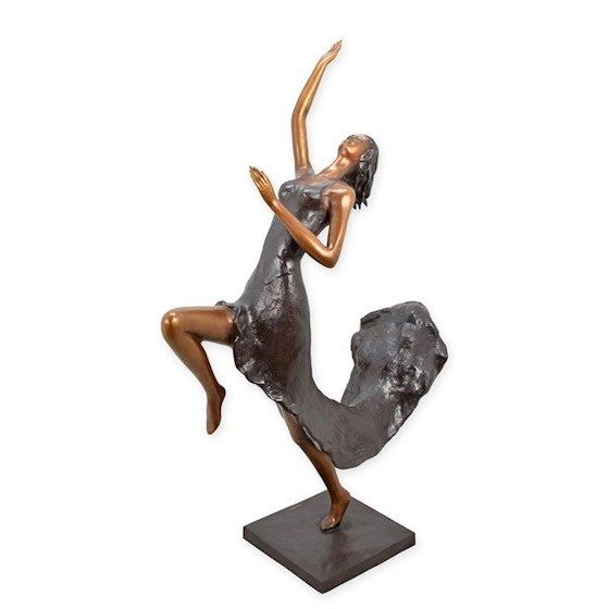 Bronzefigur "Tanzende Frau" Skulptur Statue Deko Figur (Neu und ...