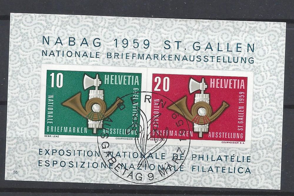 Block NABAG 1959 ST. GALLEN ET- gest. (Gebraucht) in Les Valettes für ...