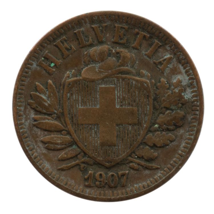 Schweiz / Suisse - 2 Rappen - 1907 (Gebraucht) in Rotkreuz für CHF 10 – mit Lieferung auf ...