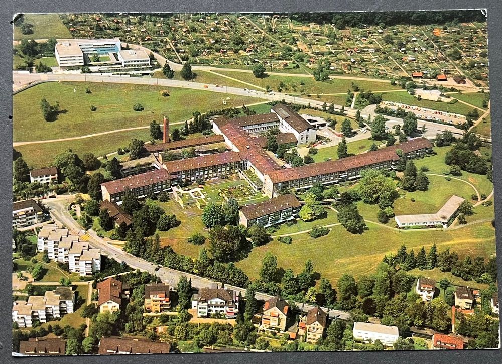 Stadtspital Waid Zürich und Umgebung, Flugaufnahme ca. 1970 (Gebraucht ...