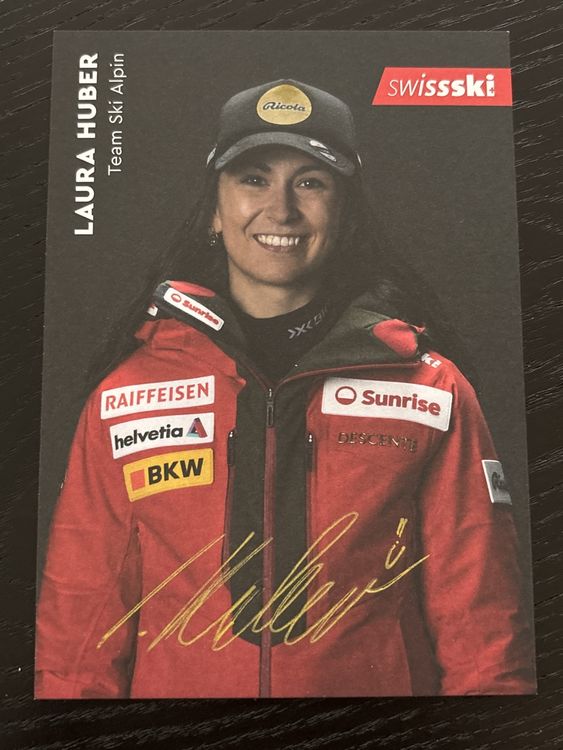 Signierte Autogrammkarte Laura Huber Ski Alpin | Kaufen auf Ricardo
