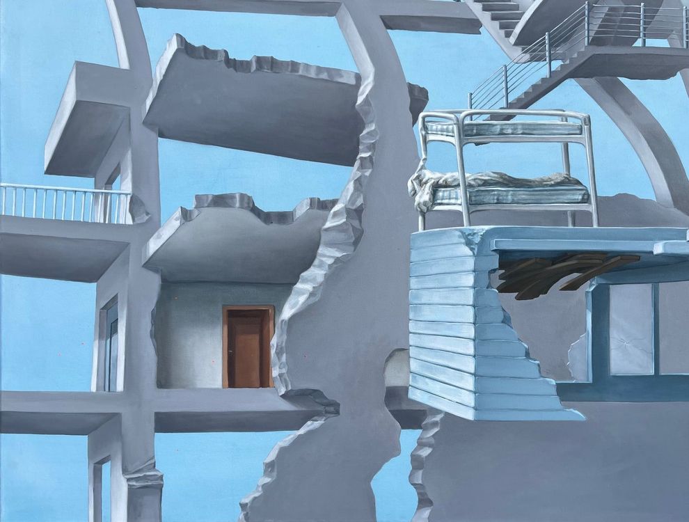 Anke Bauer (1973) grosses Gemälde (Gebraucht) in Root für CHF 1010 ...