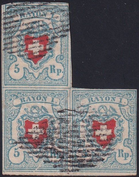 RAAAR Dreierblock Rayon 17II, C1-RO mit ABART, Befund+++++ (Gebraucht ...