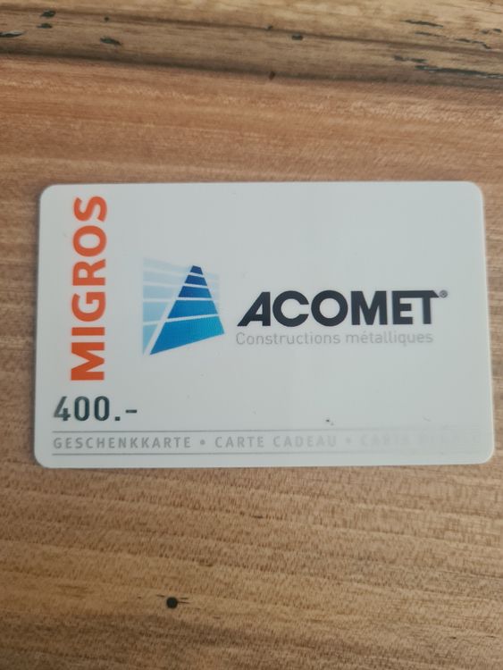 Acomet 400chf (D'occasion) à GRANGES VS pour CHF 12 – avec livraison ...