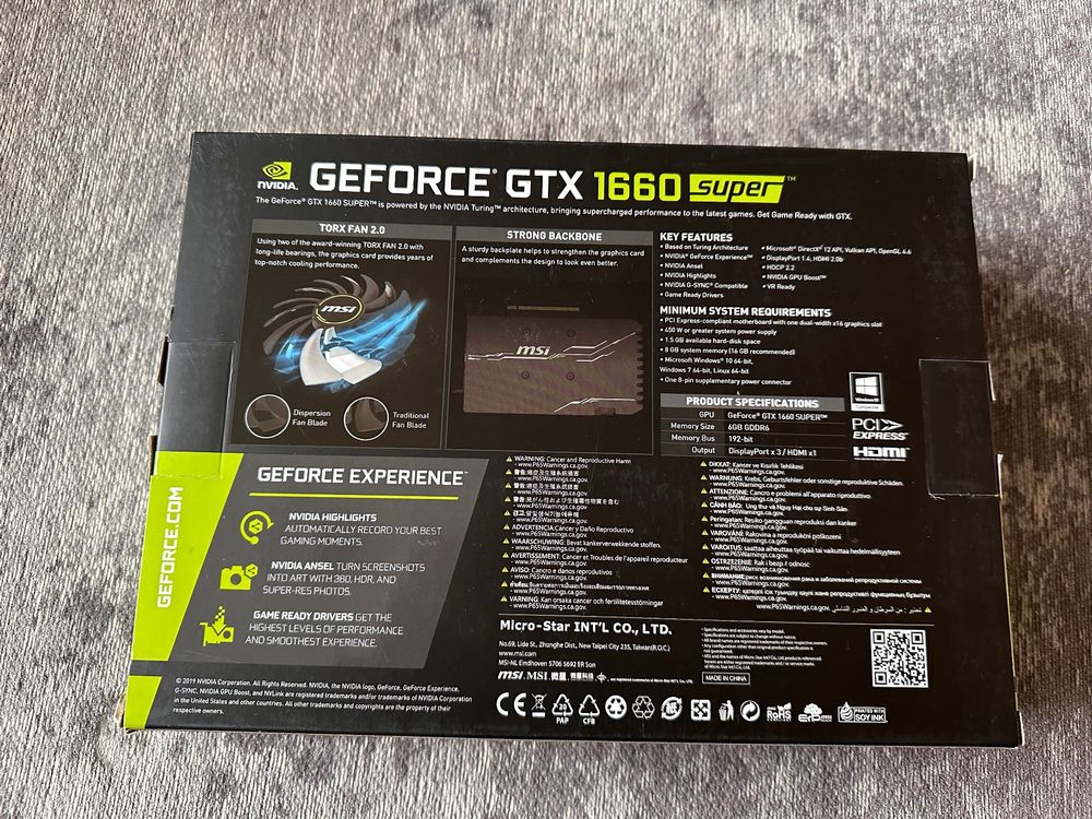 MSI GeForce GTX 1660 Super Ventus XS | Kaufen auf Ricardo