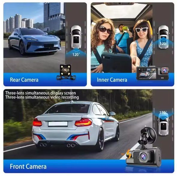Dash Cam 3 Kamera Video Recorder WIFI Auto Vorne Rückansich (Neu und originalverpackt) in Genève ...