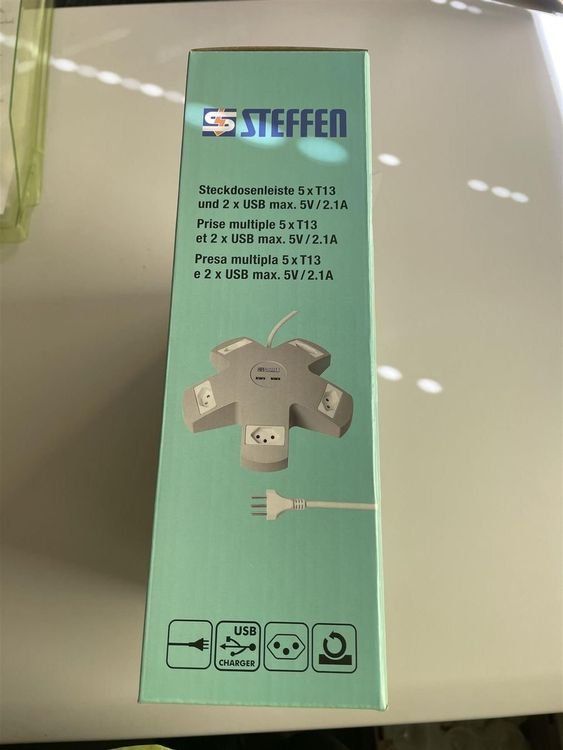 Steckdosenleiste 5xT13 und 2x USB ab 1.- Steffen (Neu und ...