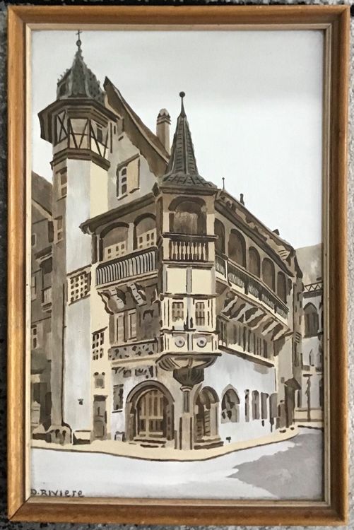 R.Riviere Orig.Aquarell Signiert (Gebraucht) in Hochdorf für CHF 5 – mit Lieferung auf Ricardo ...