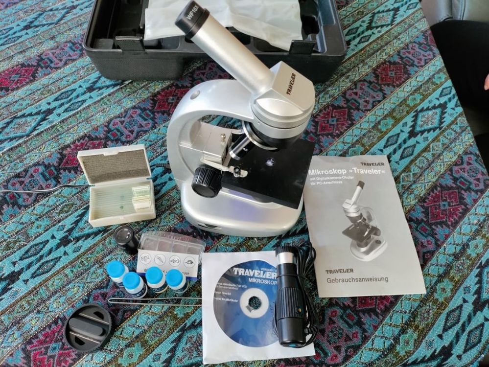 Mikroskop "Traveler" mit USB-Okular | Kaufen auf Ricardo