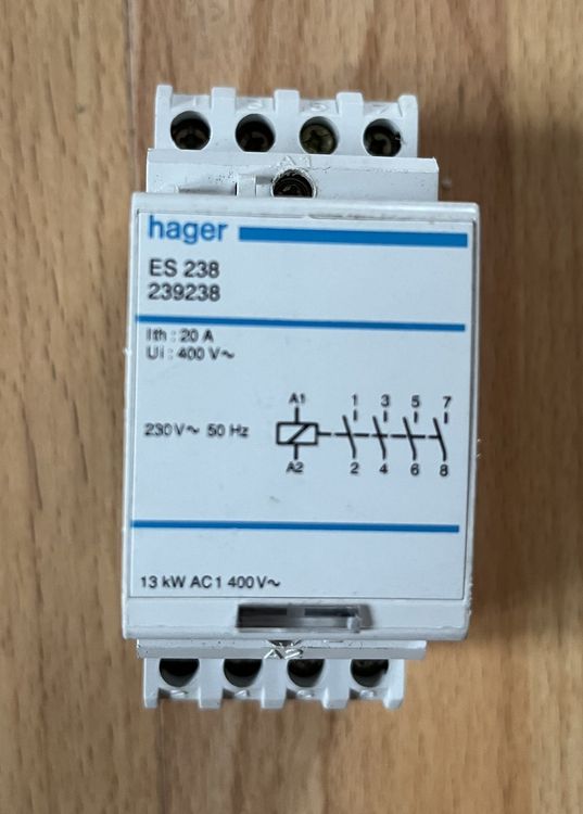 Hager Schütz / Relais ES 238 20A (Gebraucht) in Vilters für CHF 19 ...