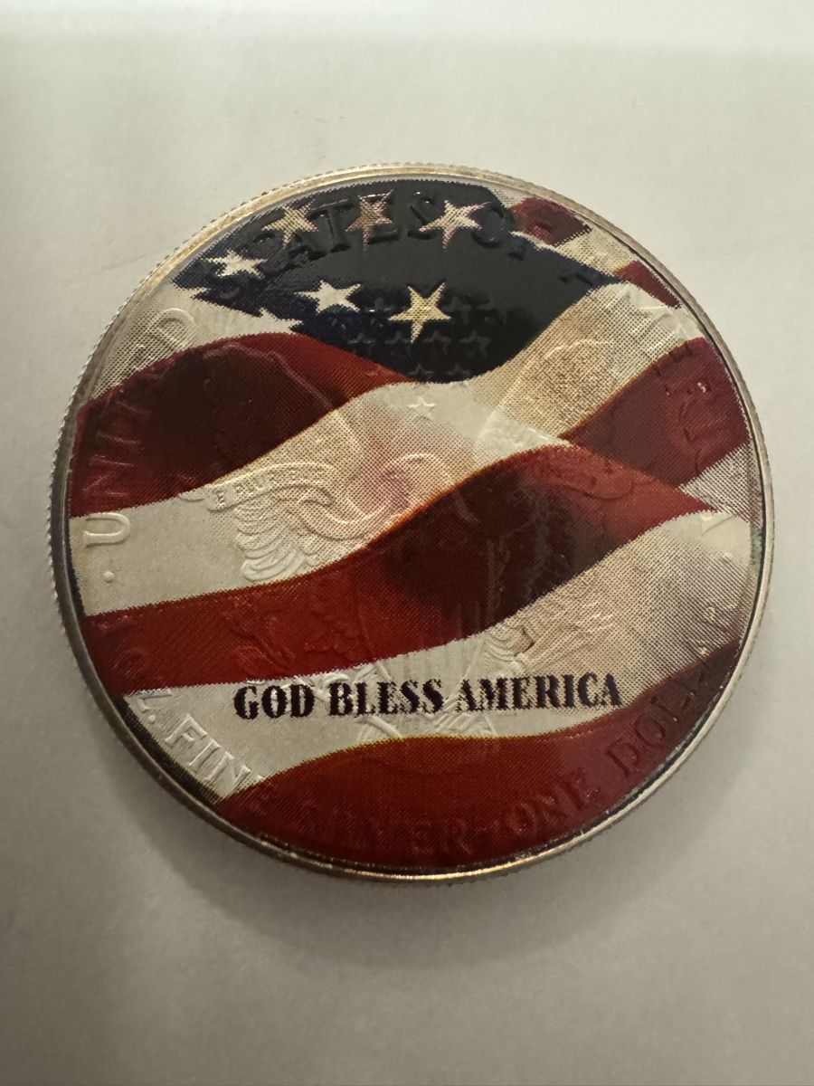 3 x Eagle Dollar coloriert 1 Unze Silber. 11. September 2001 (Gebraucht ...