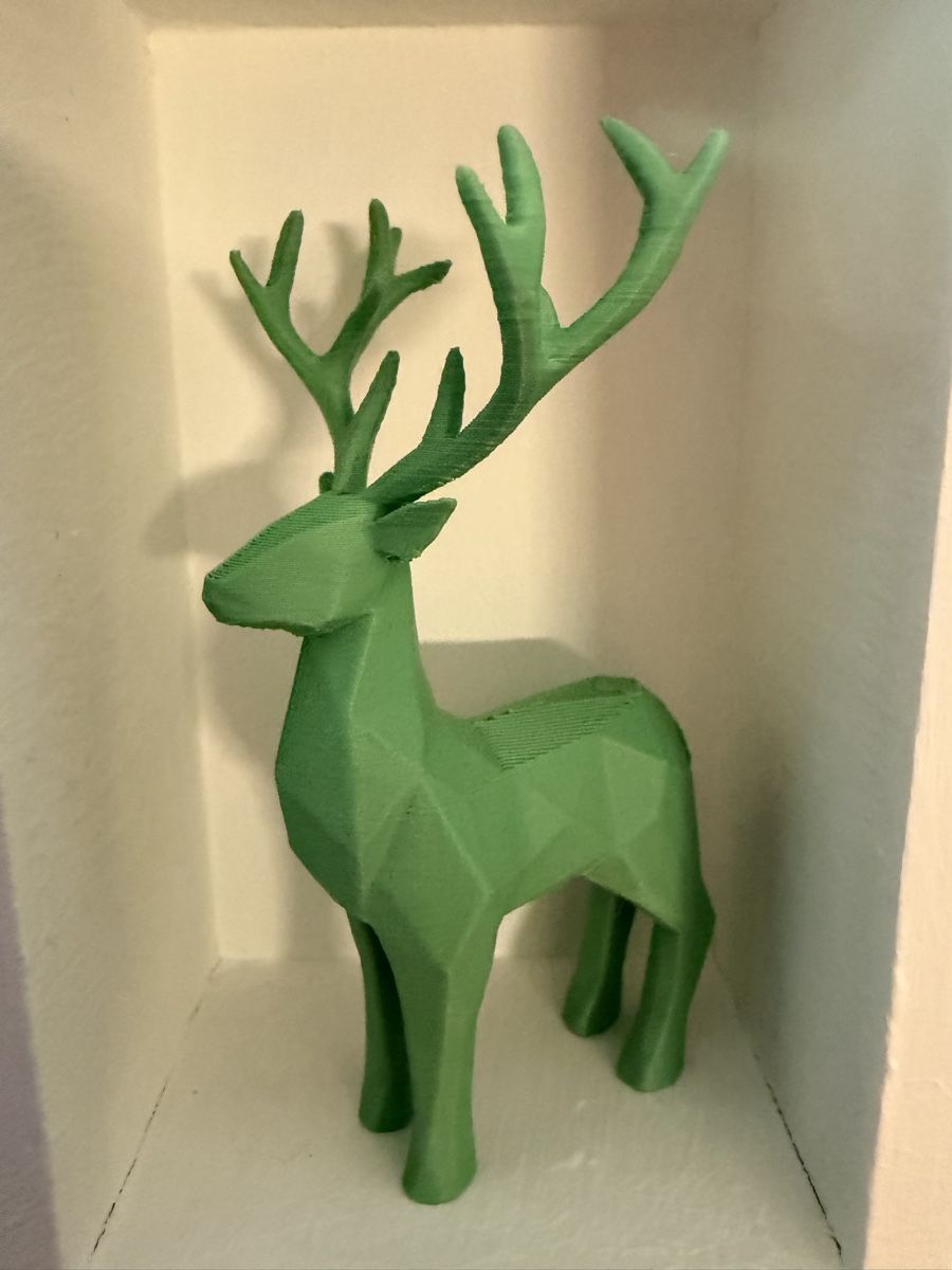 Hirsch Deko Objekt 3D Druck grün, neuwertig, top Herbst! (Neu (gemäss ...