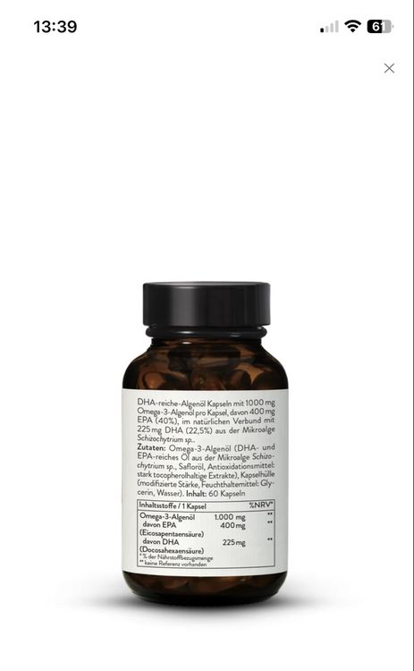 Omega 3 Vegan from Sunday (Neu und originalverpackt) in Sementina für ...