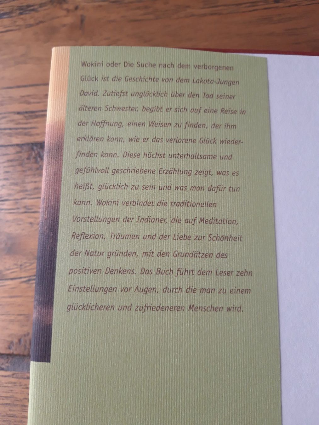 Nicholas Sparks Wokini Indianer die Suche nach Glück (Gebraucht) in ...