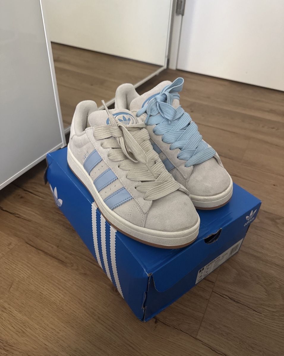adidas Campus 00s – Beige/Blau – mit Box – guter Zustand (Gebraucht) in ...