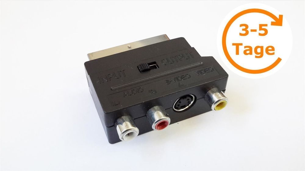 Adapter Scart auf 3x Cinch 4pol mini-DIN (Neu und originalverpackt) in ...