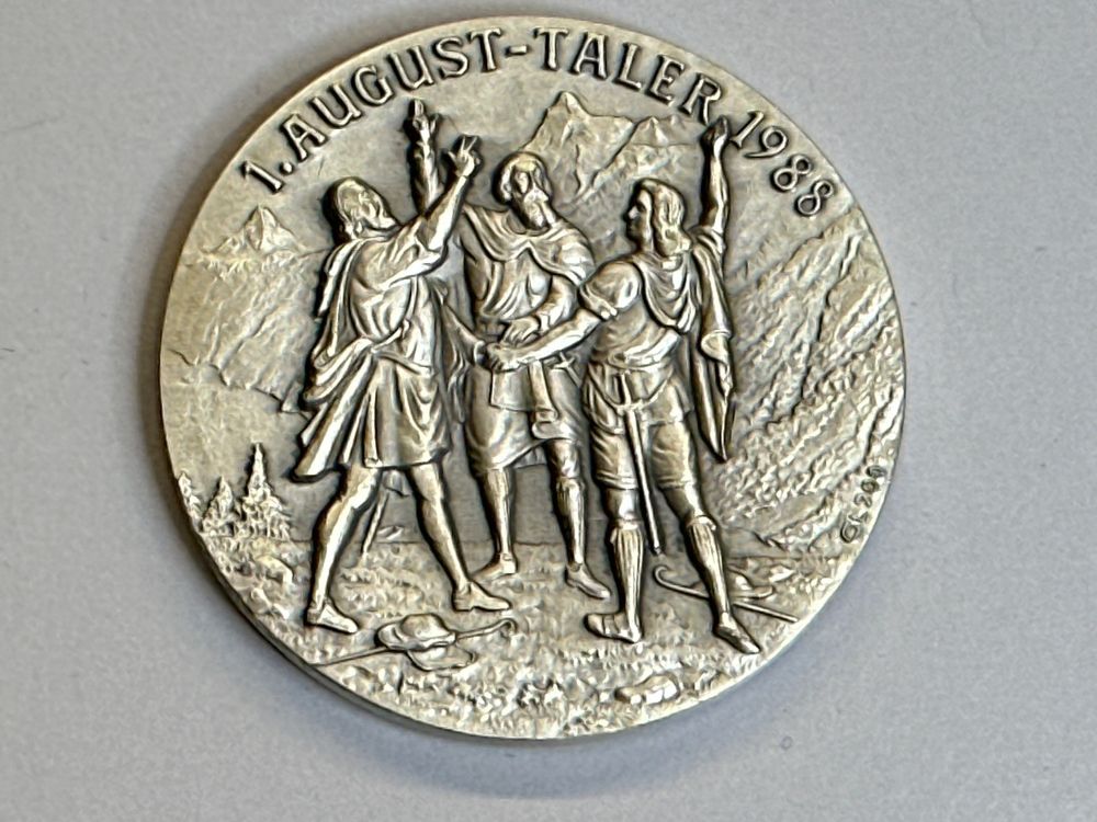 Medaille Silber 900 18,5g Schweiz 1.August-Taler 1988 | Kaufen auf Ricardo