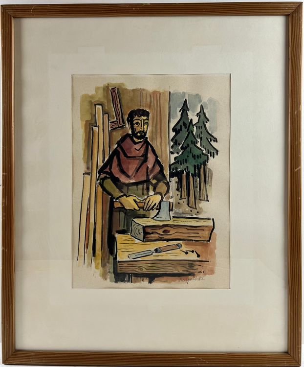 Benzoni, Richard (1931–2020) Aquarell Handsigniert (Gebraucht) in ...