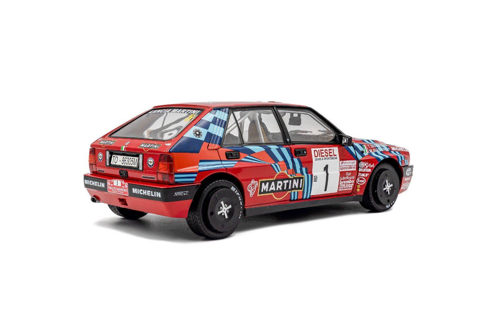 Lancia Delta HF #1 Win Rallye San Remo 1989 Martini 1/18 NEU (Neu und ...