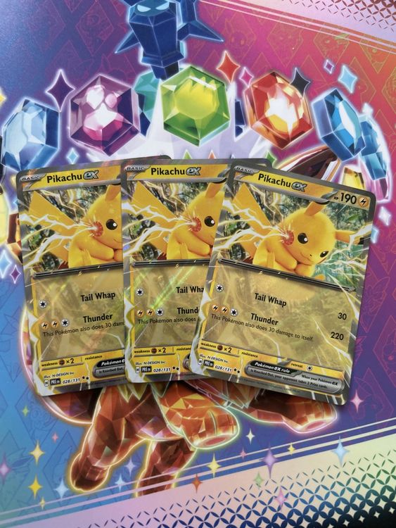 Pikachu EX Prismatic evolutions 028/131 (Neu (gemäss Beschreibung)) in ...