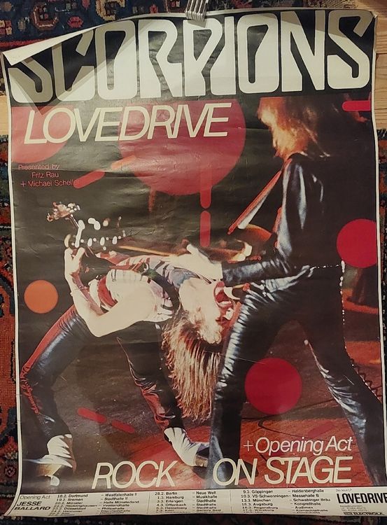 Original Scorpions Lovedrive Poster - 80 x 60 cm Rarität! (Gebraucht ...