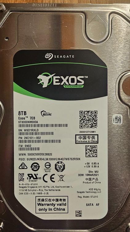 Seagate Exos 7E8 8TB HDD (pos.13) | Kaufen auf Ricardo