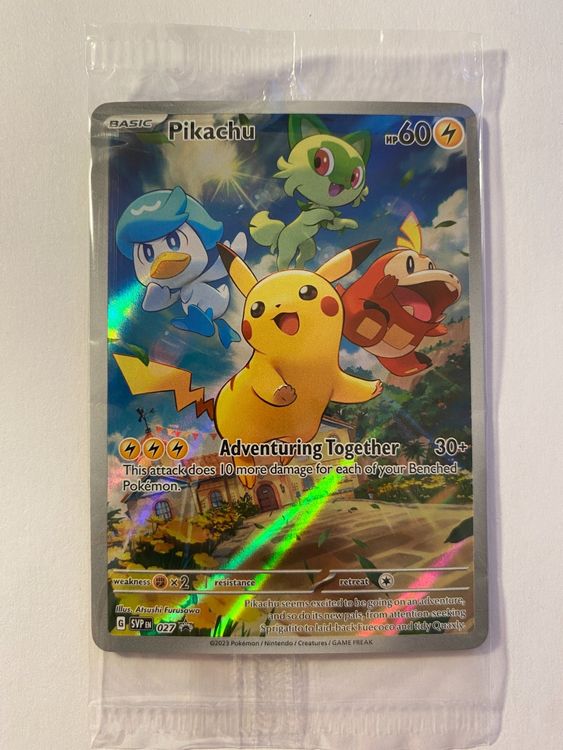 Pokemon Pikachu SVP 027 Sealed EN (Neu (gemäss Beschreibung)) in Elgg ...