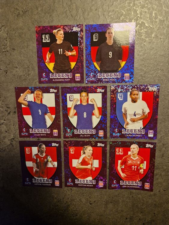 Topps Women's Euro 2025 Sticker Legends Legenden komplett (Neu (gemäss ...