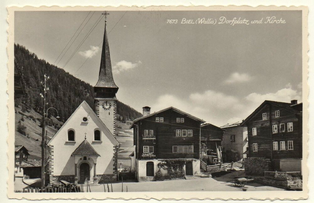 BIEL (Wallis) Dorfplatz und Kirche (Neu (gemäss Beschreibung)) in Jona für CHF 12.9 – mit ...